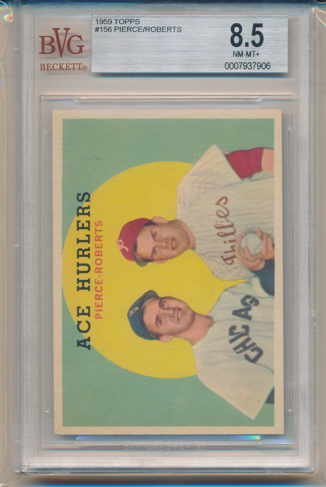 1959 Topps Ace Hurlers (Billy Pierce/Robin Roberts) (#156) BVG8.5 BVG ...