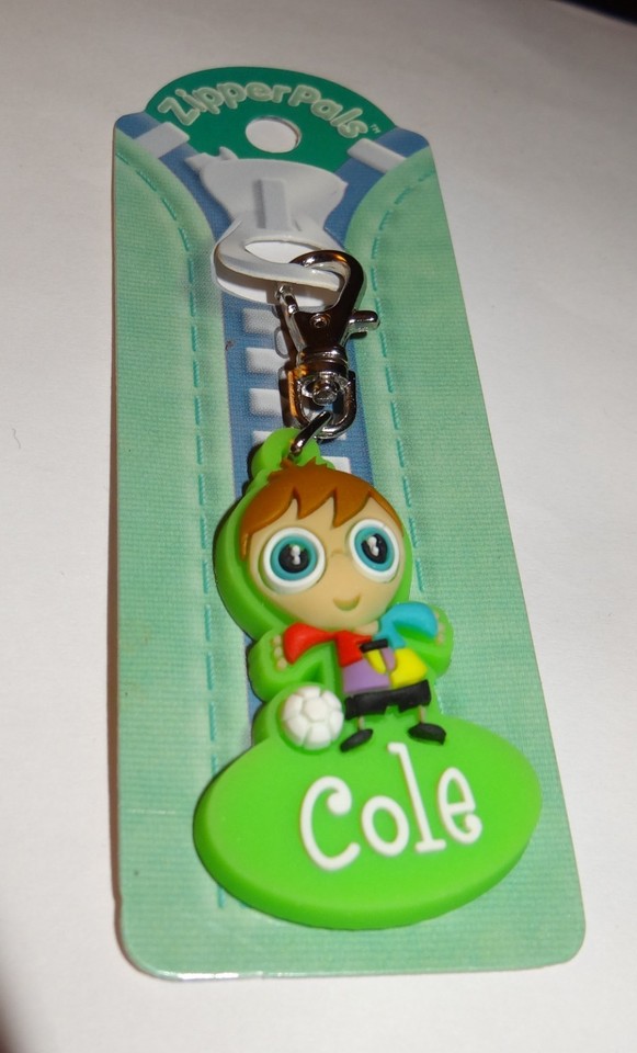 Zipper Pulls Kids Name Tag Zipper Pals ID Charm Backpack Bag Choose ...