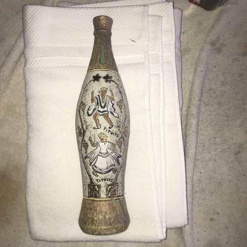 TITULUS/ TITVLVS Roman 24k Gold PaintedSTONE BOTTLE CERAMIC 60’s FAZI ...