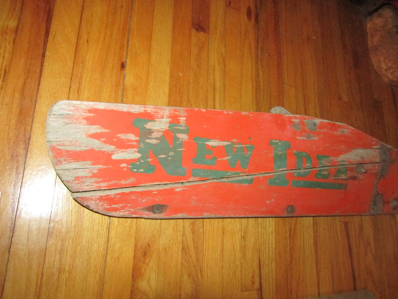 VINTAGE WOODEN NEW IDEA SICKLE MOWER SWATH BOARD WOOD SIGN | eBay