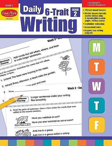 Evan-Moor Daily 6-Trait Writing, Grade 2, Homeschool and Classroom ...