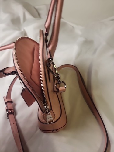 Coach Mini Cora Signature Debossed Domed Satchel | eBay