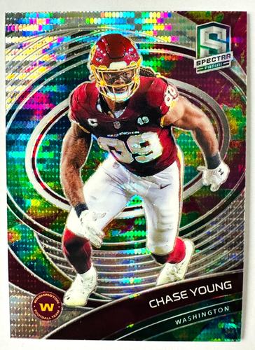 2021 Panini Spectra Chase Young Celestial Prizm Card SP #/99 Commanders ...