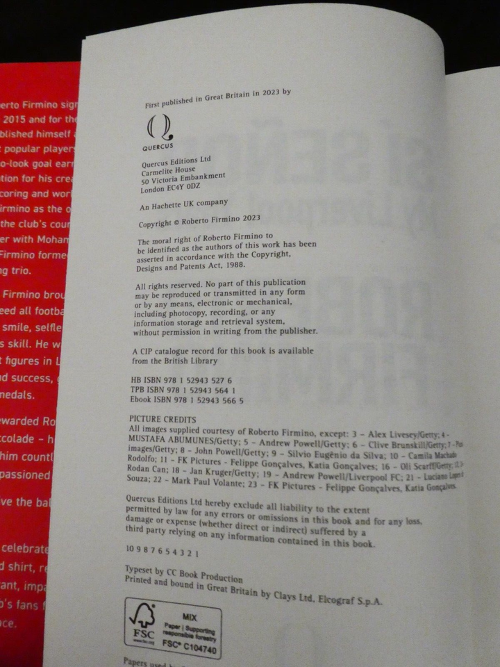 Signed Roberto Firmino: Si Senor- My Liverpool Years. Liverpool FC ...