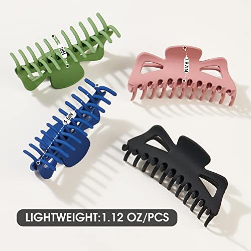 Women's5.5" Extra-Large Claw Clips for Thick 4 Pcs Jumbo Hair clips, | eBay