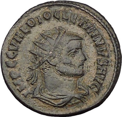 DIOCLETIAN receiving Victory from Jupiter 286AD Rare Ancient Roman Coin ...