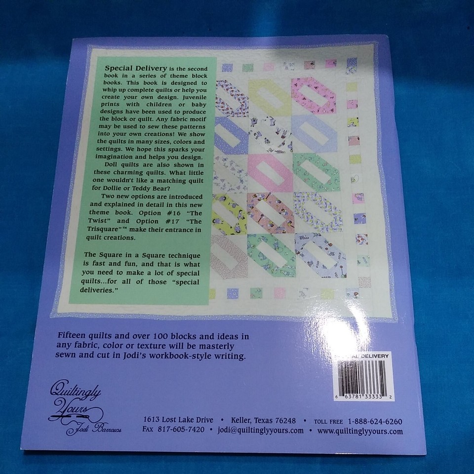 SPECIAL DELIVERY BABY QUILT BOOK BY JODI BARROWS Baby Quilt Pattern ...