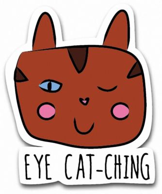 Eye Cat-ching Sticker | eBay UK