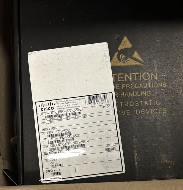 Cisco Active Optical Cable - 7m, Blue (QSFP-100G-AOC7M) for sale online ...