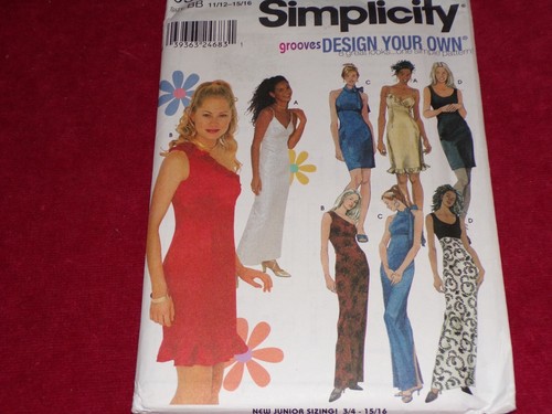 🌹 SIMPLICITY #9590-JR. LADIES DESIGN YOUR OWN PROM GOWN PATTERN 11/12 ...