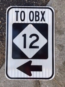 NC 12 OBX OUTER BANKS road sign 12"x18" - DOT style - route highway ...