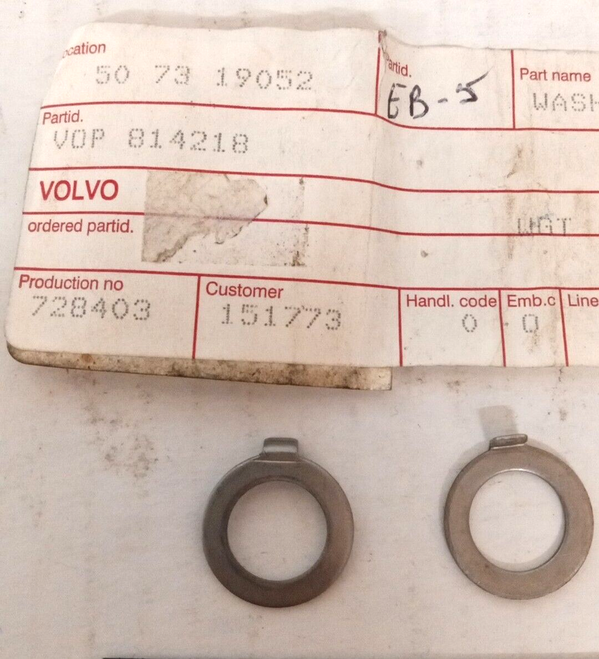 814218, 728403 Volvo Penta AQ Marine Engine Mechanical Lift Device Tab ...