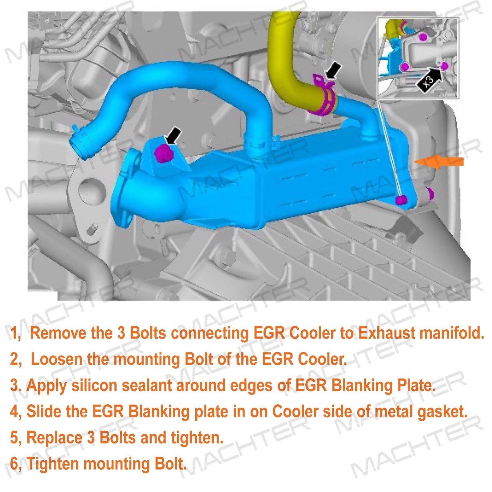 Plate Set Valve Cooler Fit Ford Ranger PX For Mazda BT50 3.2L /2.2L ...