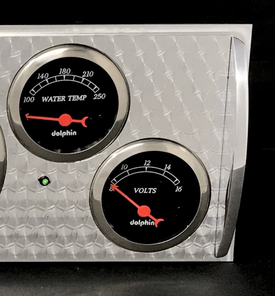 1941-1946 Chevy Truck 5 Gauge Dash Engine Turned Panel Black | Analog ...