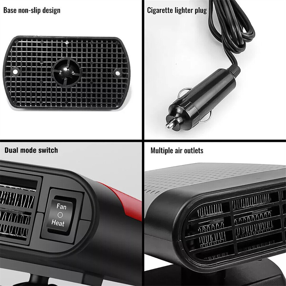 12V Car Heater Portable Electric Heating Fan Defogger Defroster ...
