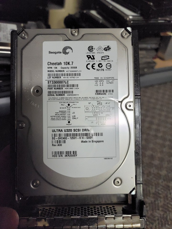 Dell HC492 300GB 10K SCSI U320 HDD Hard Drive for PowerEdge Server 2650 ...