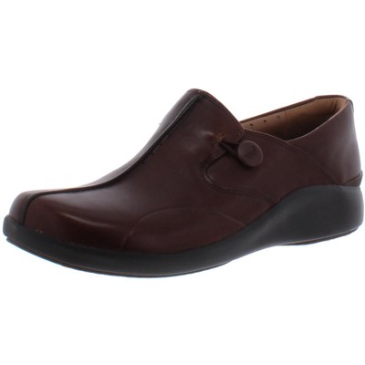 Clarks Womens Un Loop 2 Brown Leather Flats Shoes 9.5 Medium (B,M) BHFO ...