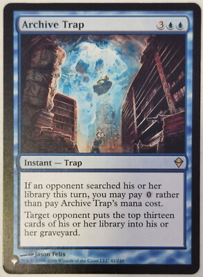 mtg magic Archive Trap the list ENGLISH Piège aux archives | eBay