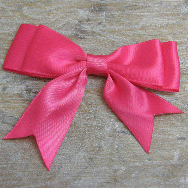 Ready Made Bows 8.5cm . 25mm Satin Ribbon Double Bows 6 bows | eBay UK