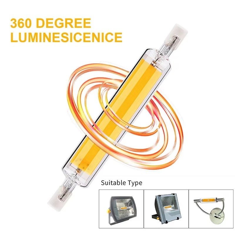 R7S LED Glass Tube COB Bulb 78mm 118mm | J78 J118 Halogen Replacement ...
