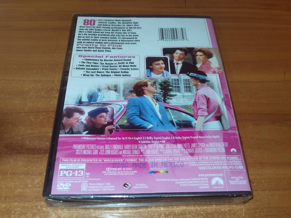 Pretty in Pink (DVD Widescreen 2017) Molly Ringwald NEW 32429257758| eBay