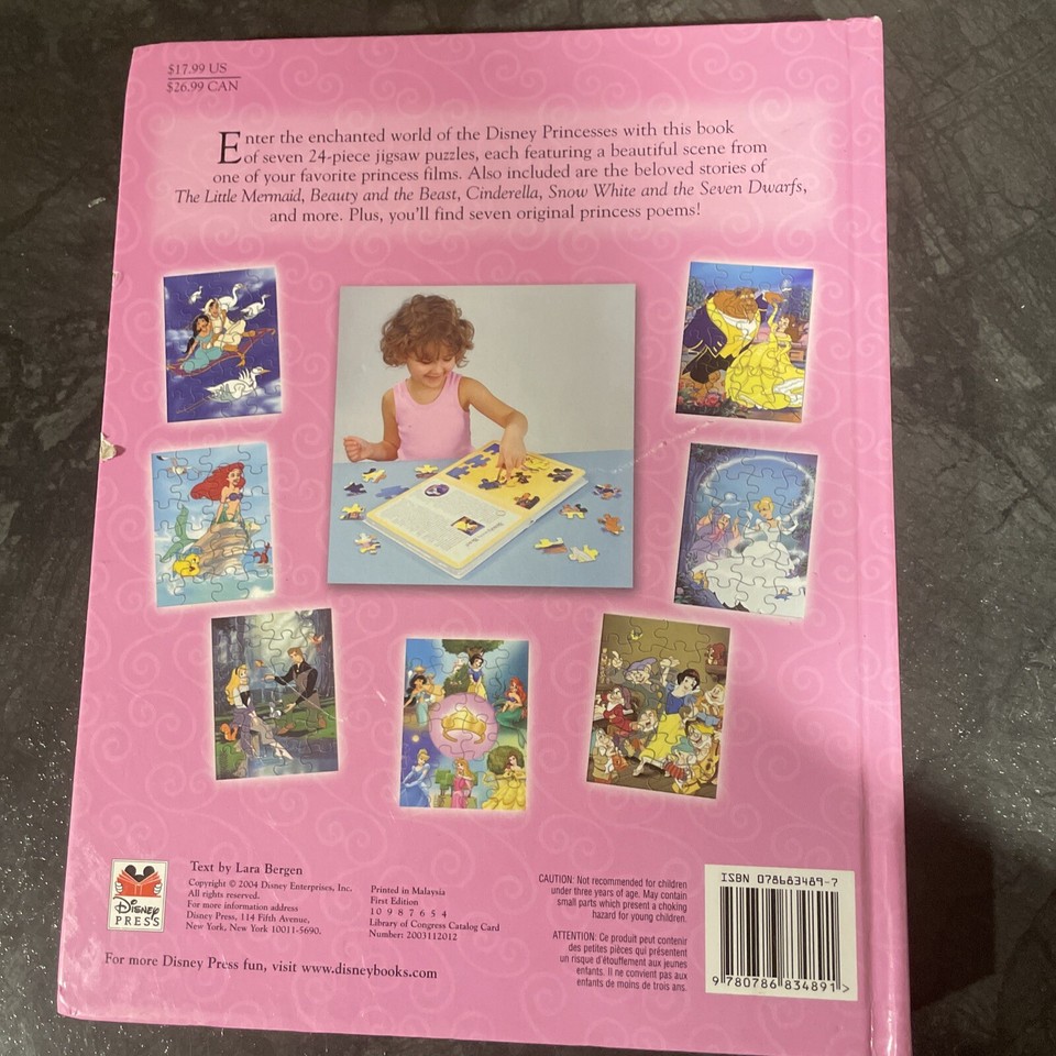 A Jigsaw Puzzle Book Ser.: Disney Princess Pretty Puzzles (and Sweet ...