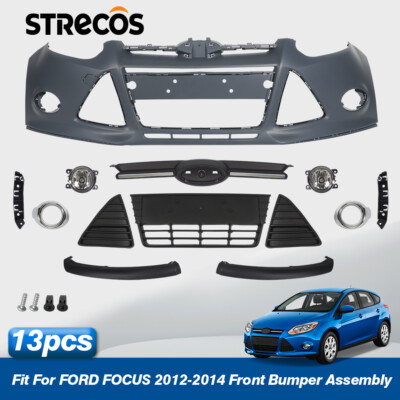 For 2012-2014 Ford Focus Front Bumper Cover Grille Assembly Kit ...