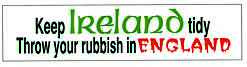 Irish Keep Ireland Tidy Fun Long Car Bumper Window Sticker Decal Vinyl ...