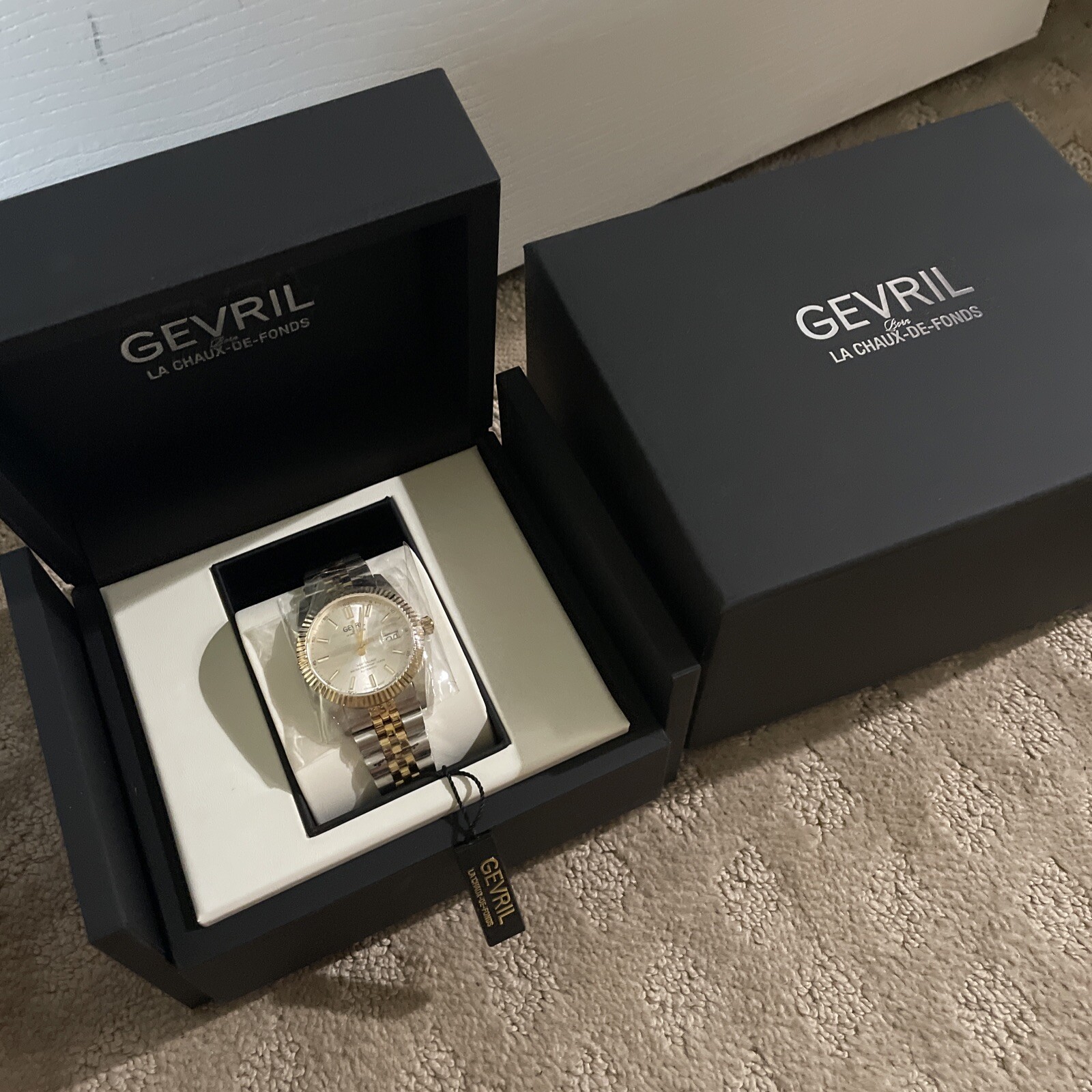 Gevril West Village Men's Watch Swiss Made Automatic 40mm Two Tone ...