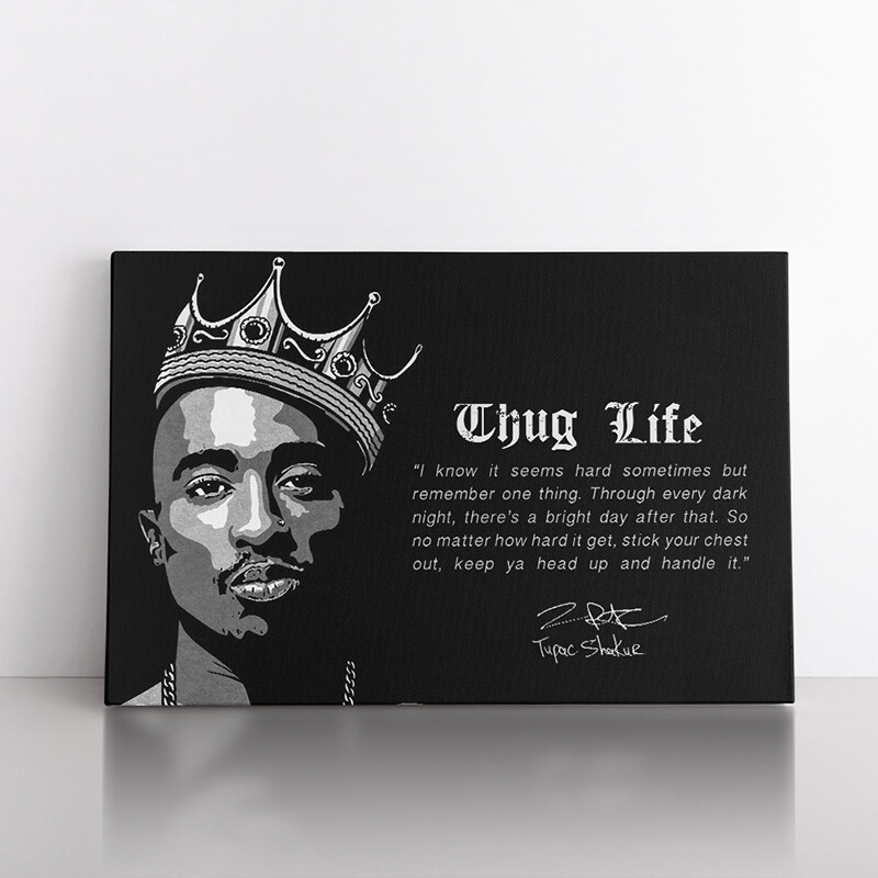 Tupac Thug Life Tattoo Stencil