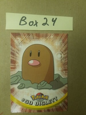 INK-ERROR - Diglett #50 - Topps Series POKEMON CARD - GREEN LOGO - NON ...
