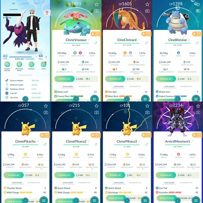 Pokemon Sale GO level 40 -Mystic -141 Shiny -904 Legendary INSTANT ...