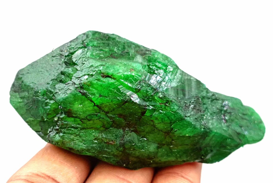 Natural Translucent Green Emerald Uncut Rough 620 Ct Colombian Loose ...