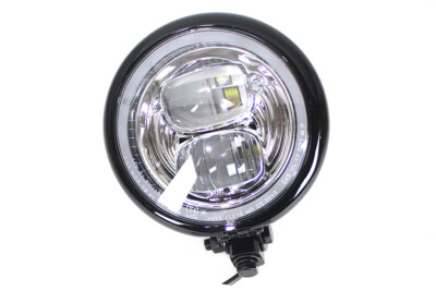 5-3/4 inch Bates Style LED Headlamp Black fits Harley Davidson | eBay