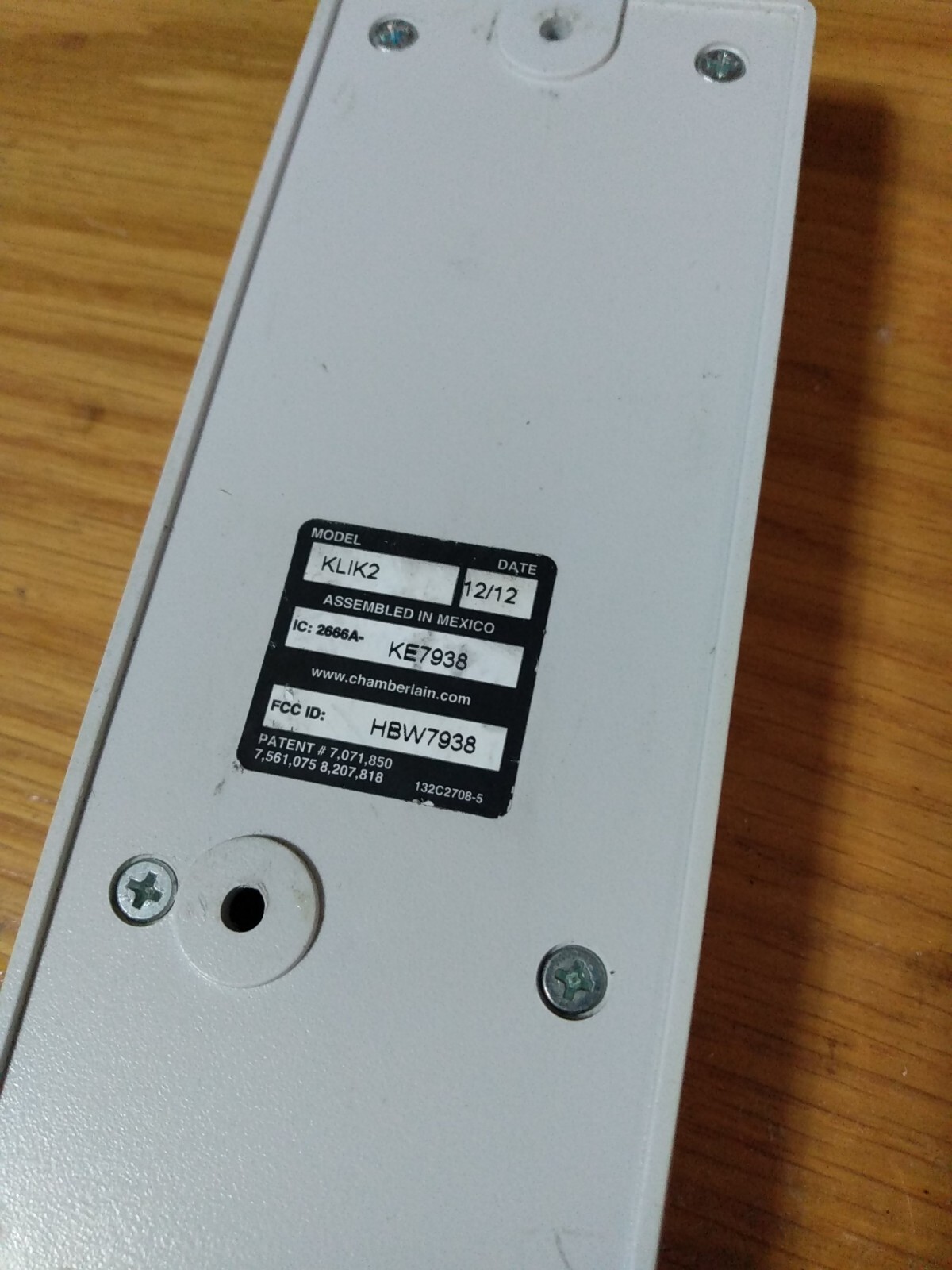 KLIK2U Clicker Liftmaster Chamberlain UNIVERSAL Keyless Keypad missing ...