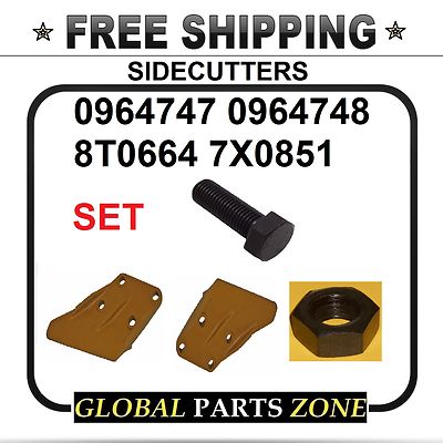 1 SET SIDECUTTERS LH 0964747 RH 0964748 BOLT & NUTS for Caterpillar ...
