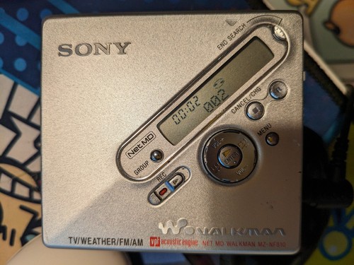 Sony MZ-NF810 NetMD Portable MiniDisc Recorder AM FM Radio RARE Vintage ...