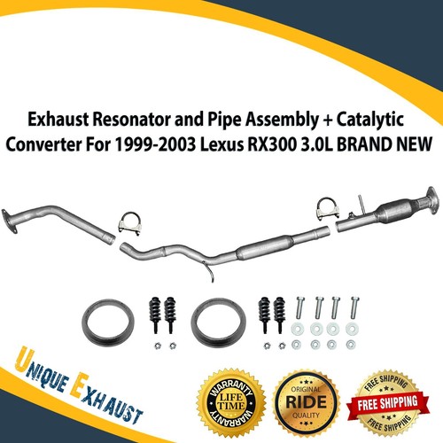 Exhaust Resonator and Pipe Assembly+Catalytic For 1999-2003 Lexus RX300 ...