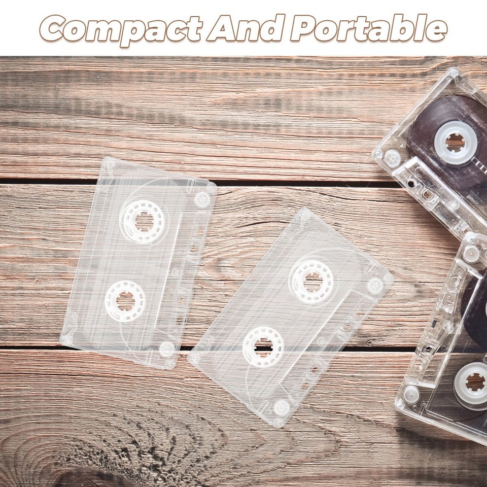 6pcs Empty Cassette For Diy Crafts: Vintage Plastic Tape Case - Blank ...
