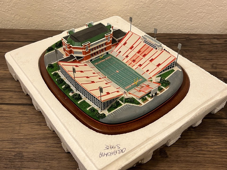 Danbury Mint Lewis Field, Oklahoma St. Cowboys football stadium replica ...