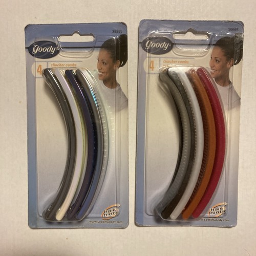 Goody Small Clincher Combs - Total 8 Hair “Banana” Clips 2 Sets/4 ...
