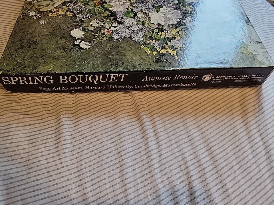 VINTAGE Springbok Auguste Renoir 500+pc Puzzle "Spring Bouquet" PZL2029 ...