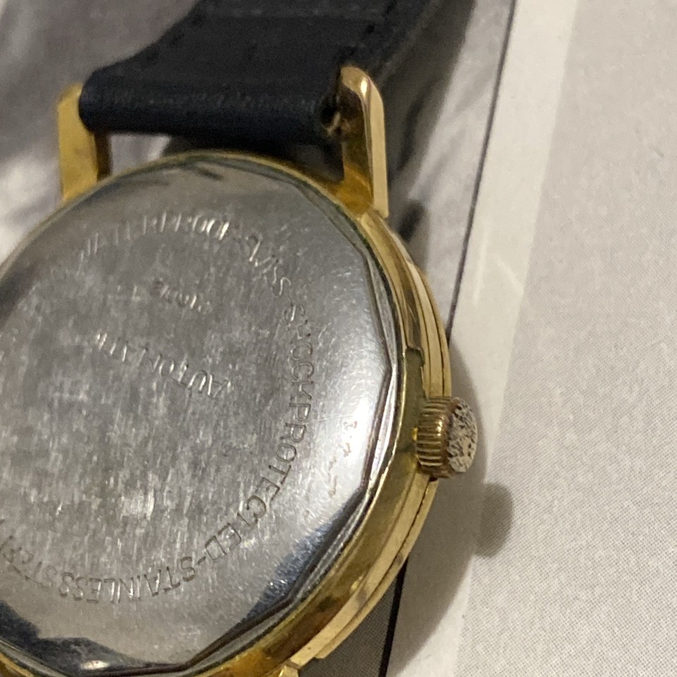 Vintage 1960s Majex 25 Jewels Automatic Mens Watch Gold Plated Swiss ...