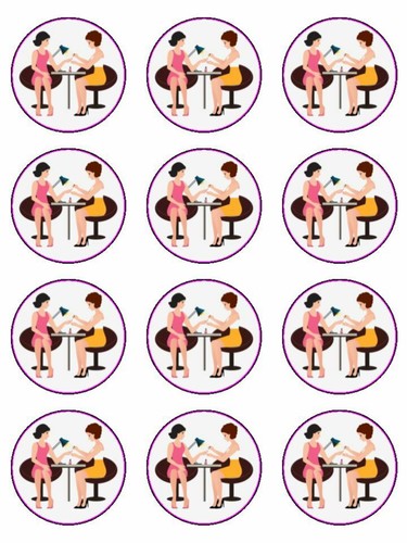 nail tech salon nails beauty edible cupcake Toppers Wafer Icing x 12 | eBay