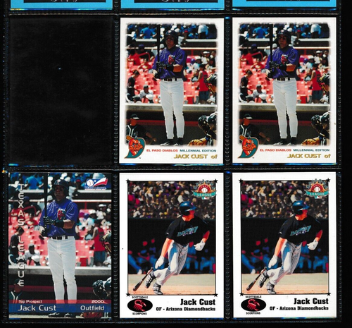 Lot (5) Jack Cust Grandstand 2000 Grandstand #24 1999 Denton Hanna #8 ...