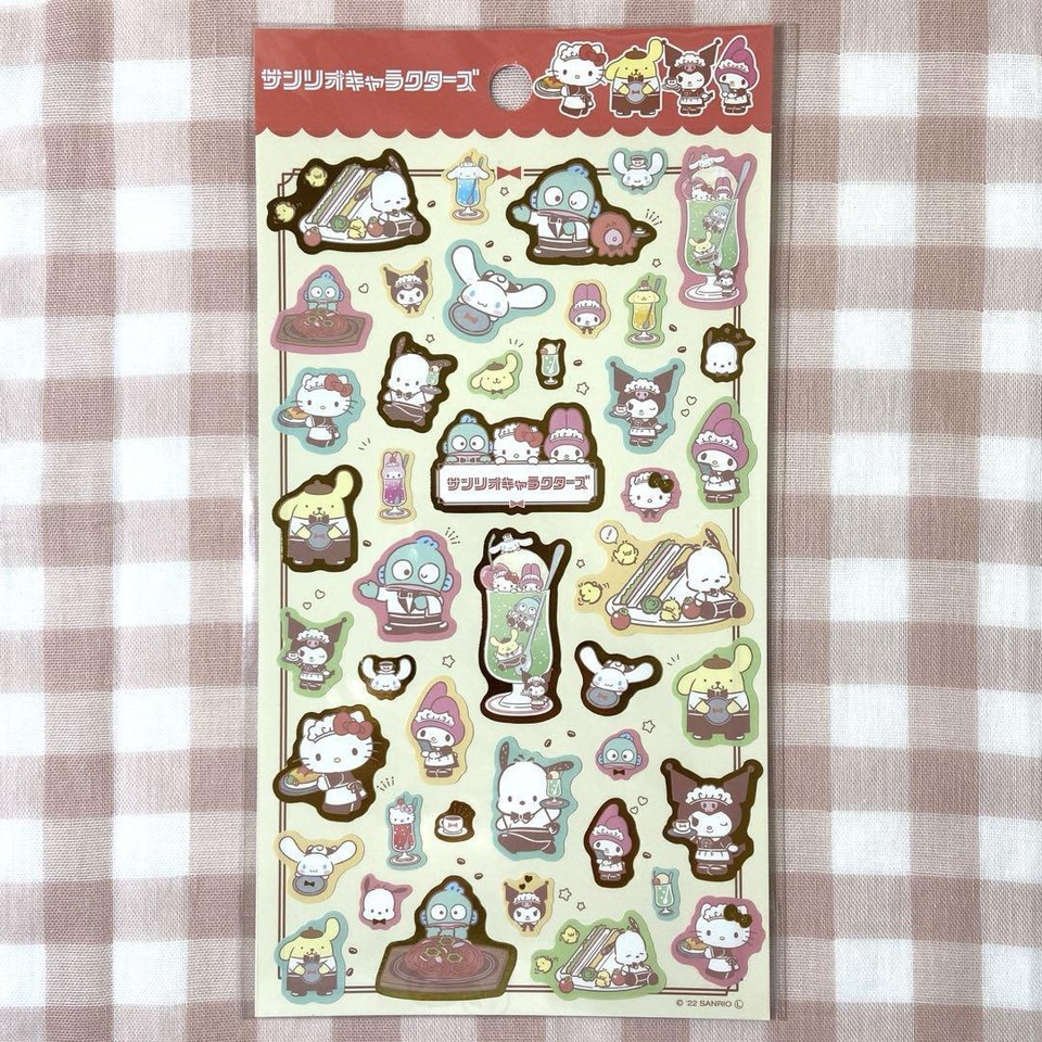 Sanrio Characters 3D Puffy Stickers Puffed up Japan 9cm × 17cm × 0.1cm ...