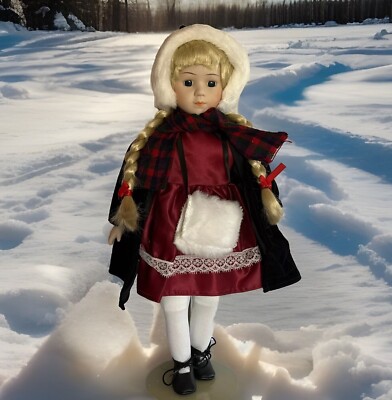 ANCO Merchandise Co Vintage Porcelain Christmas Winter Doll 16" | eBay