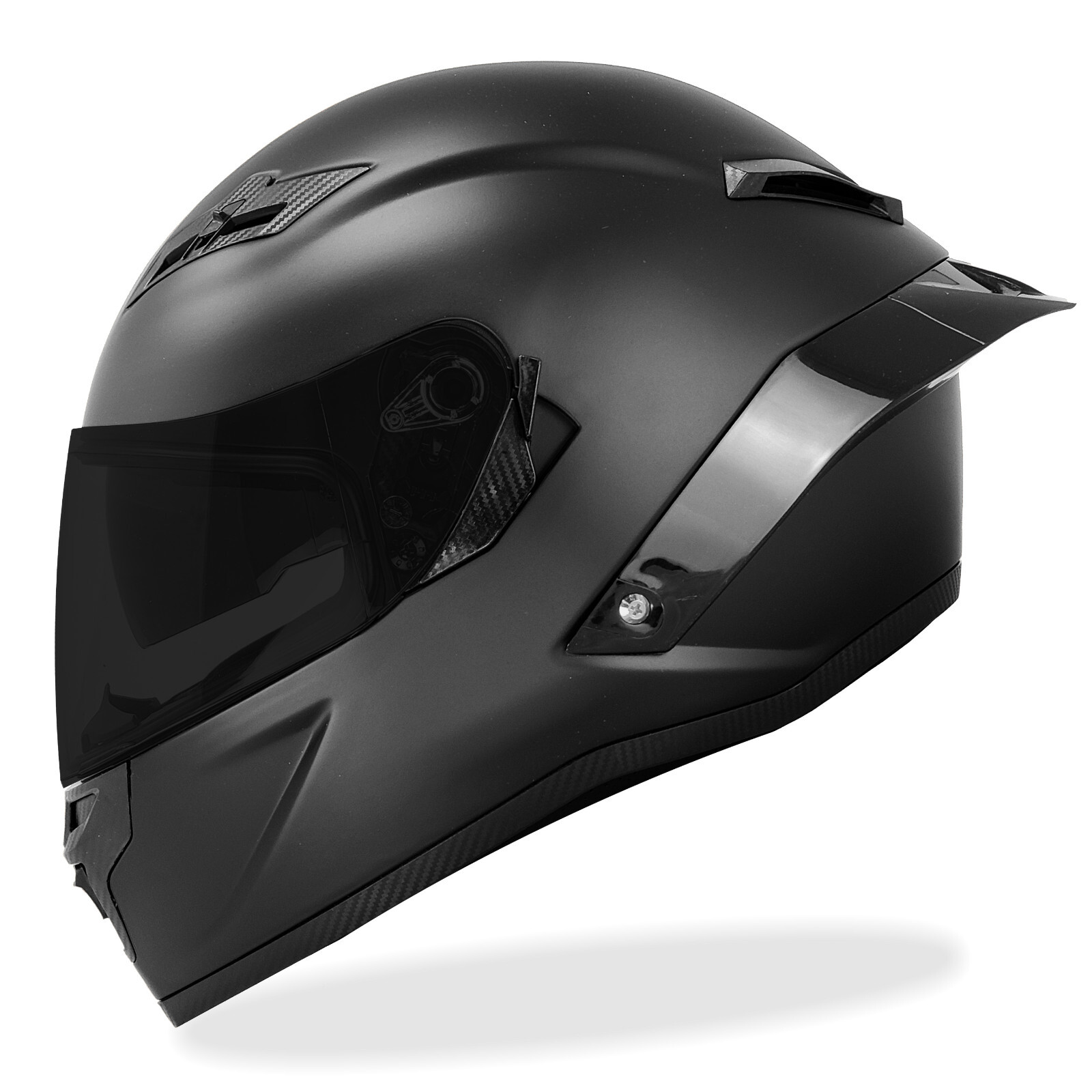 NEW Full Face Motorcycle Helmet Matte Black DOT GDM DEMON | eBay