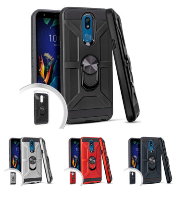 For LG K40 / X420 Plus 2/ Harmony 3 Heavy Duty Case With Ring Holder ...