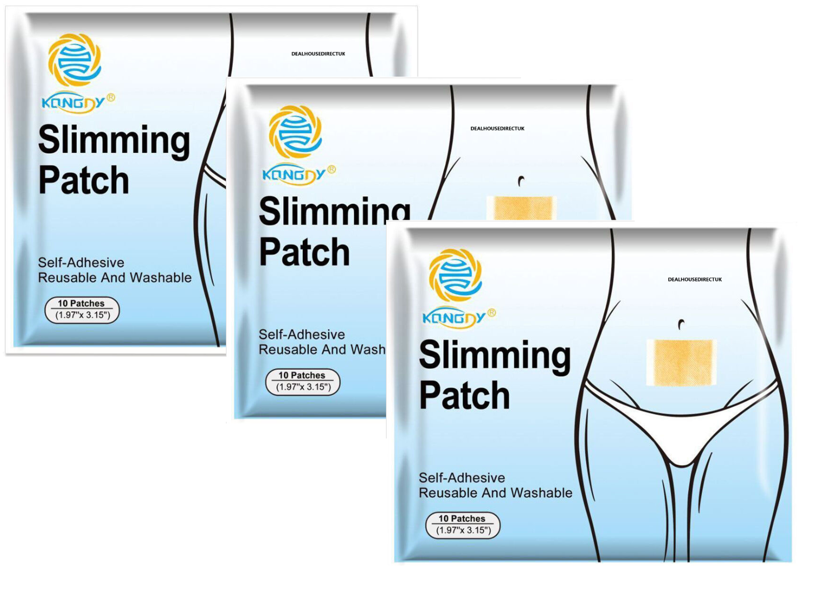 100 Extra Strong Slimming Patches Fast Active Weight Loss Fat Burner ...